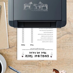 English Horse Tack True or False,horse Trivia Game, Horse Party Game ...