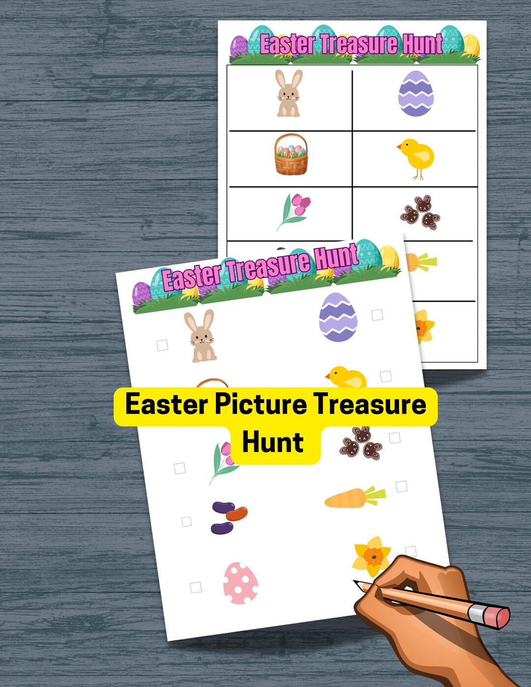 Easter Picture Scavenger Hunt: Matching Game for Toddlers (PDF) - Etsy