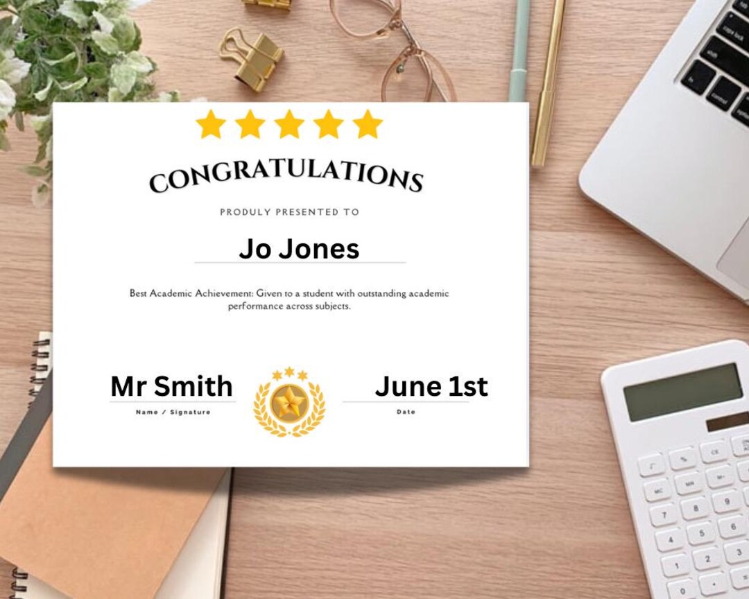 Congratulations Certificates for School, Sports, Clubs and More ...