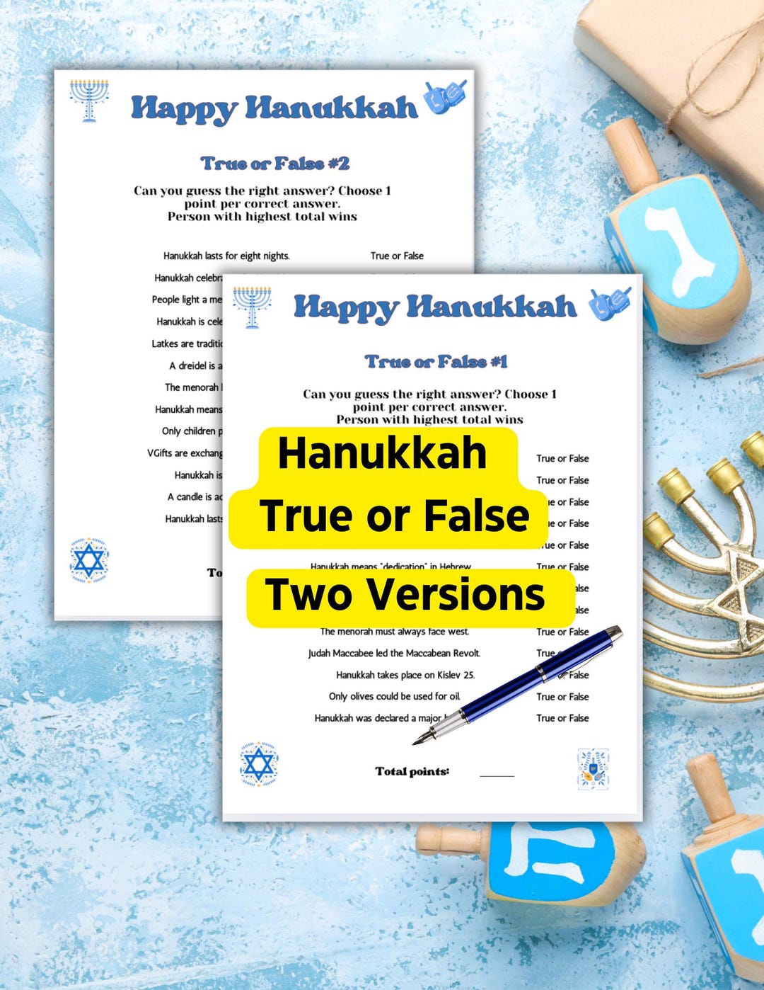 Hanukkah Trivia Game, Hanukkah Trivia Game, Festival of Lights ...
