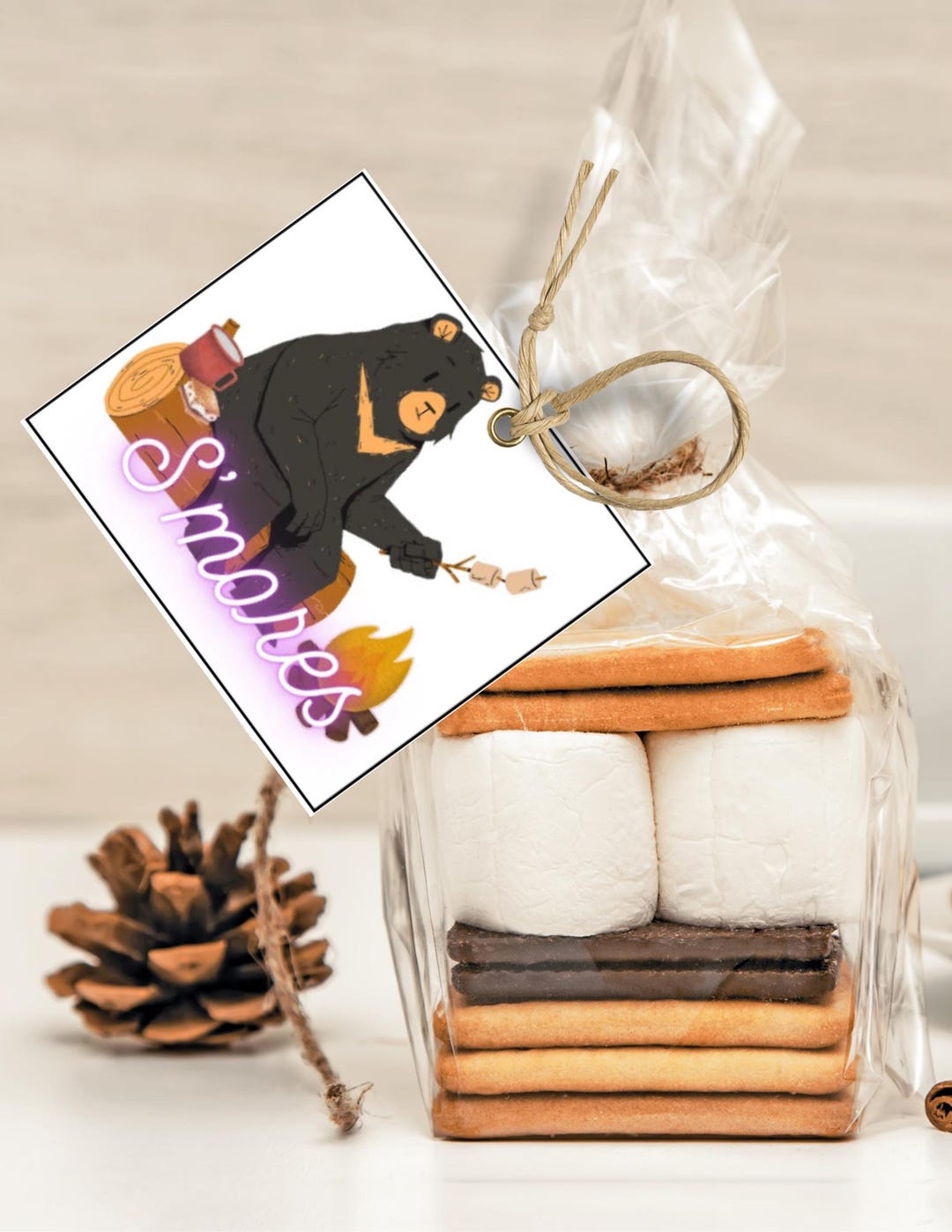 S’mores Gift Tag, S'more Campfire Tags S’mores Themed for Gifts and ...