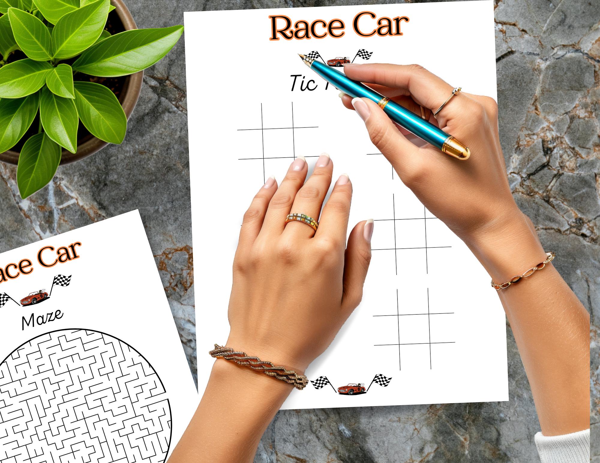 Kids Race Car Party Games,printable Birthday Activities, Racing Theme ...