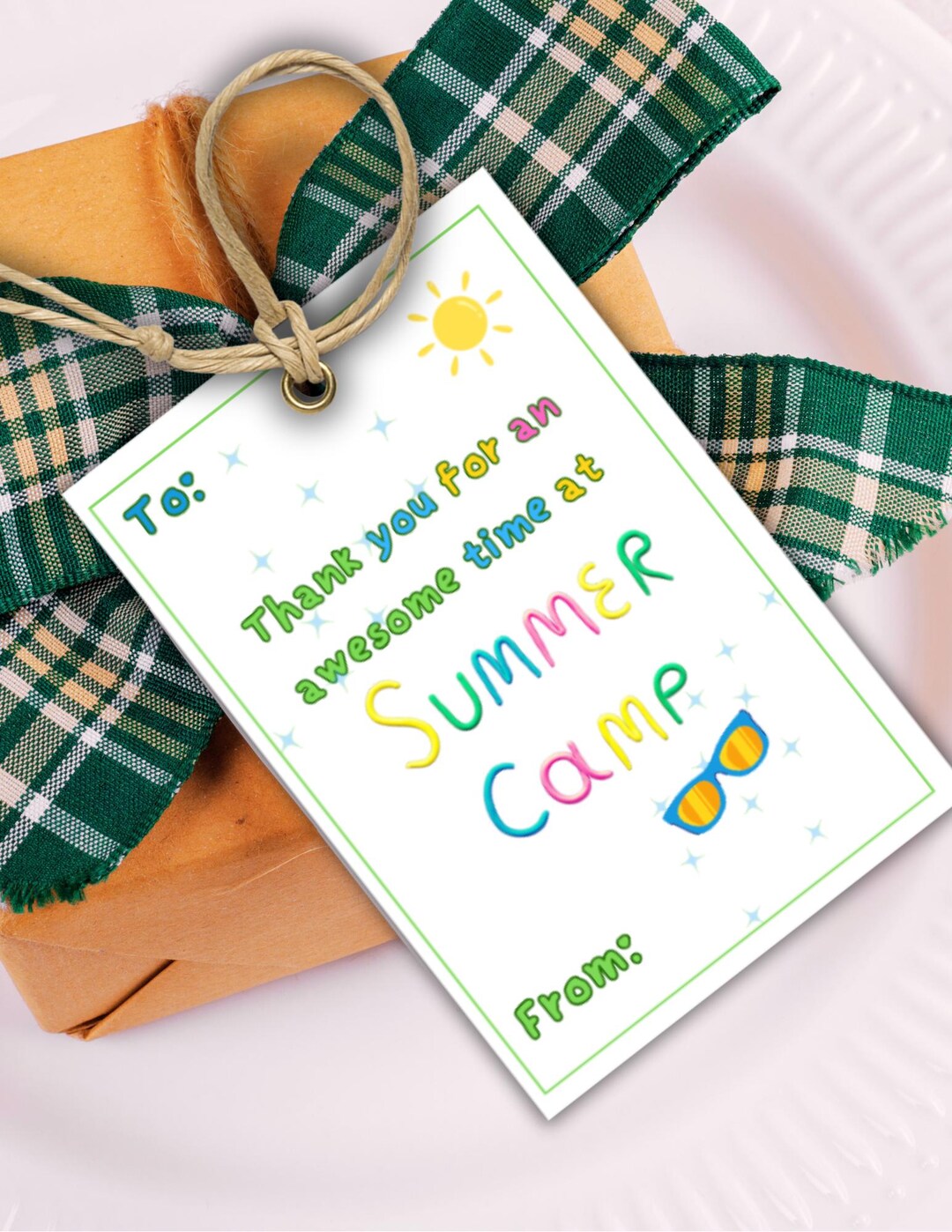 Summer Camp Gift Tags,printable Thank You Favor Tags,happy Camper ...