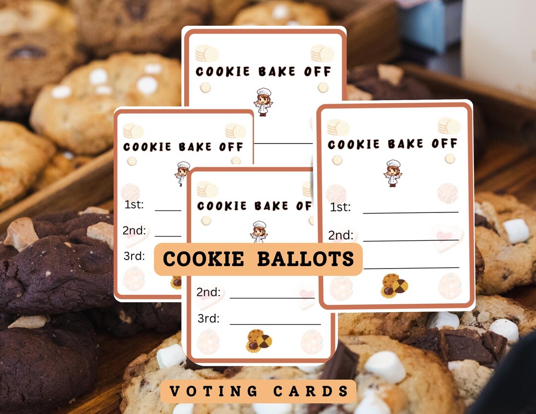 Cookie Bake-off Ballot Cards: Printable Voting Ballots (PDF) - Etsy