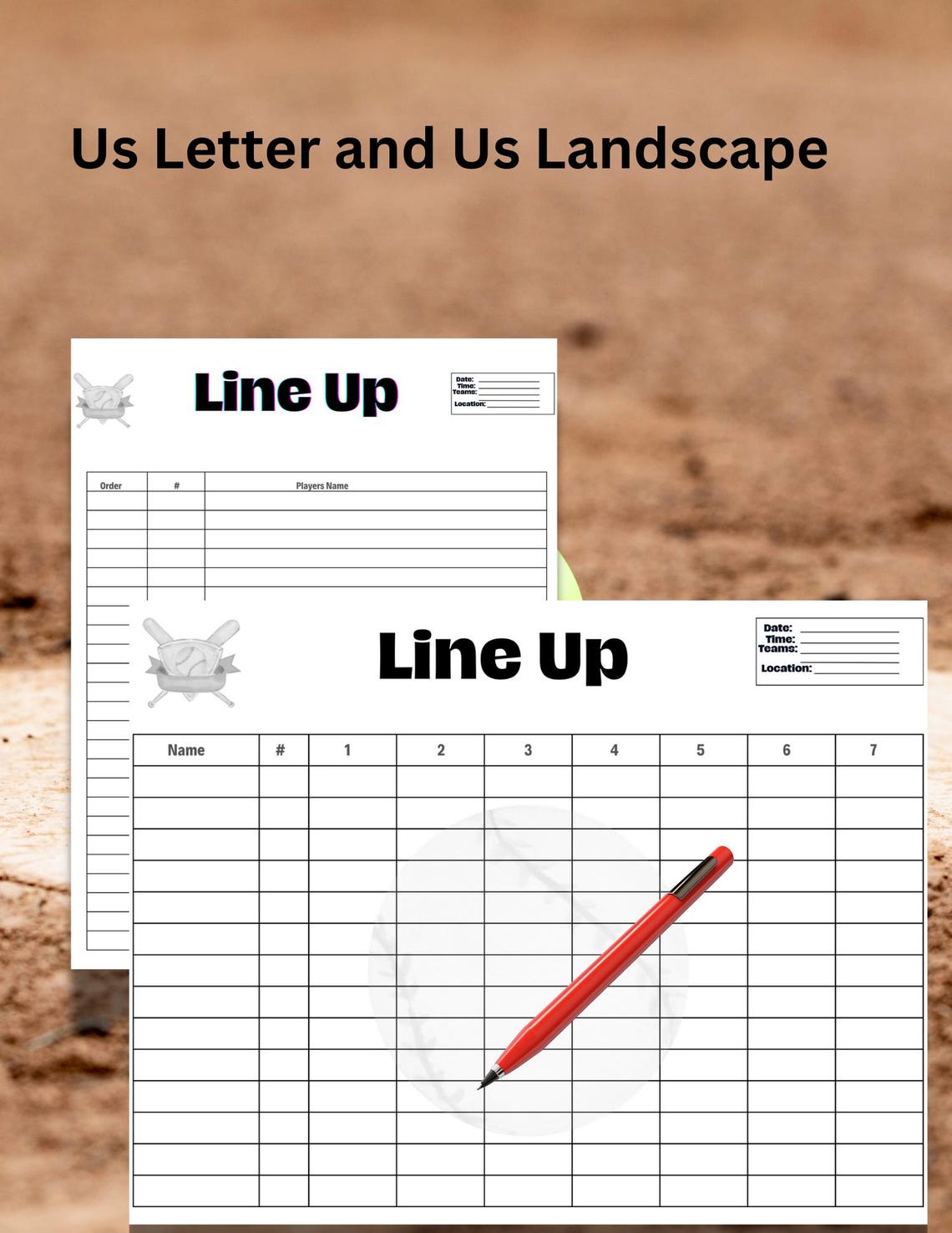 Softball Lineup Card Template,softball Player Roster,team Roster for ...
