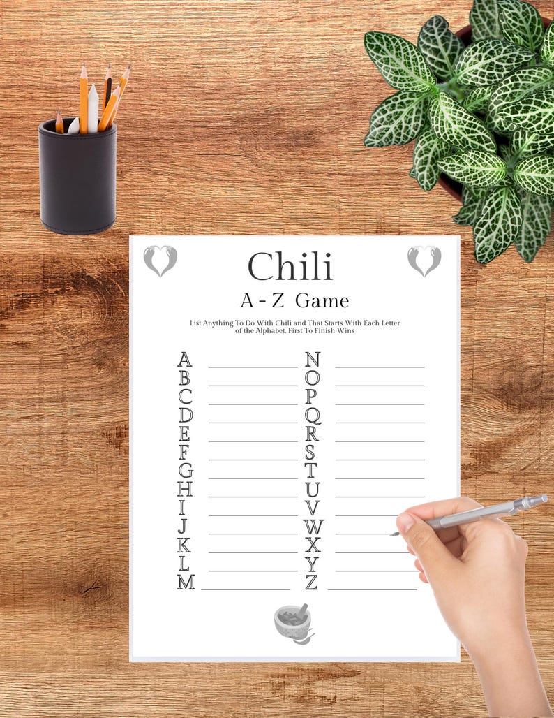 Chili Cook off Party Game, Printable Chili Party Challenge, Chili ...