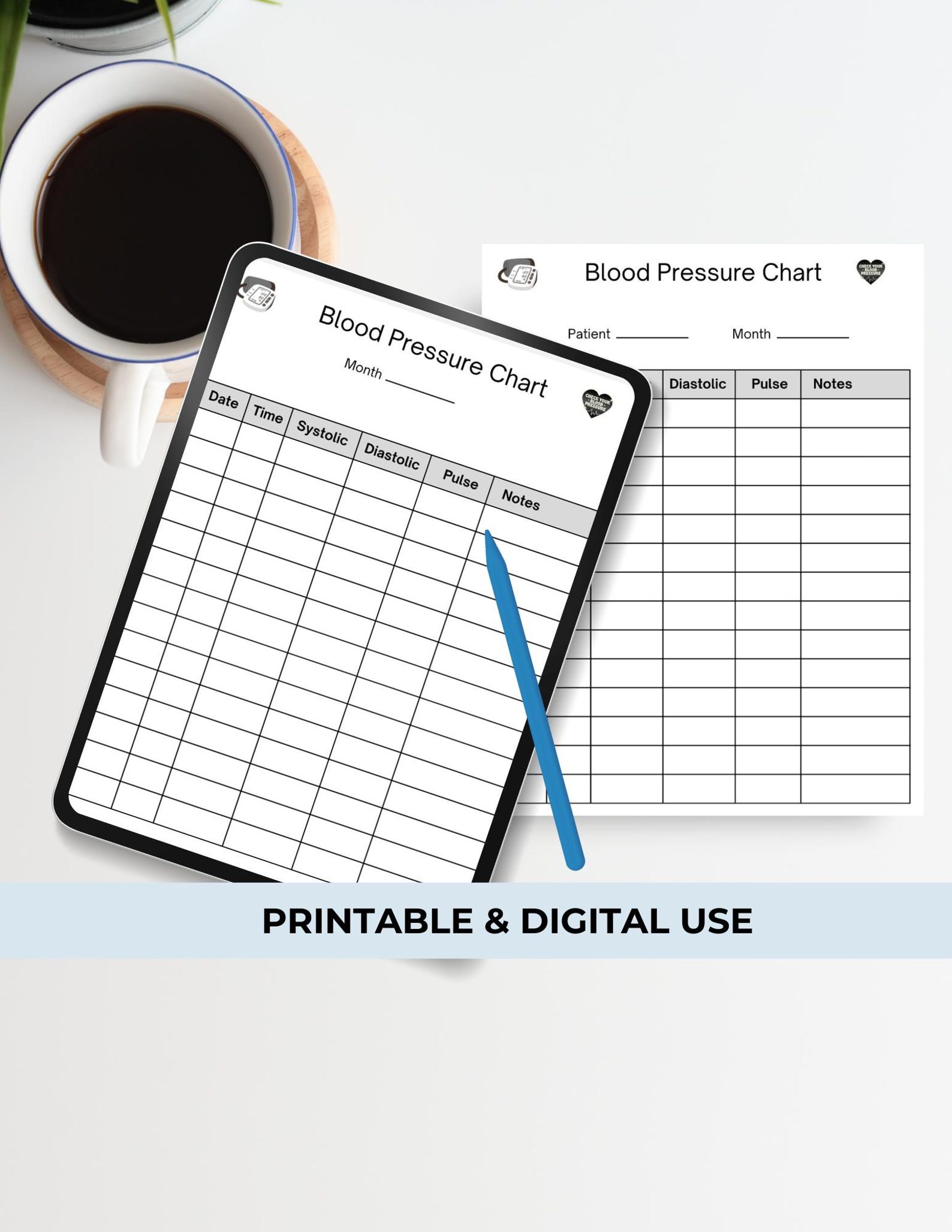 Printable Blood Pressure Chart,printable Blood Pressure Tracker ...