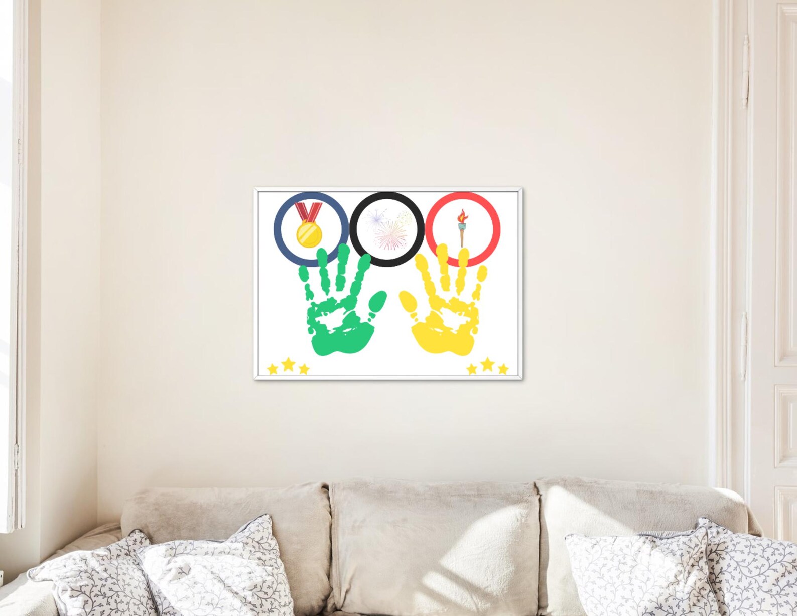 Handprint Games Craft,2026 Winter Games Handprint Art,international ...