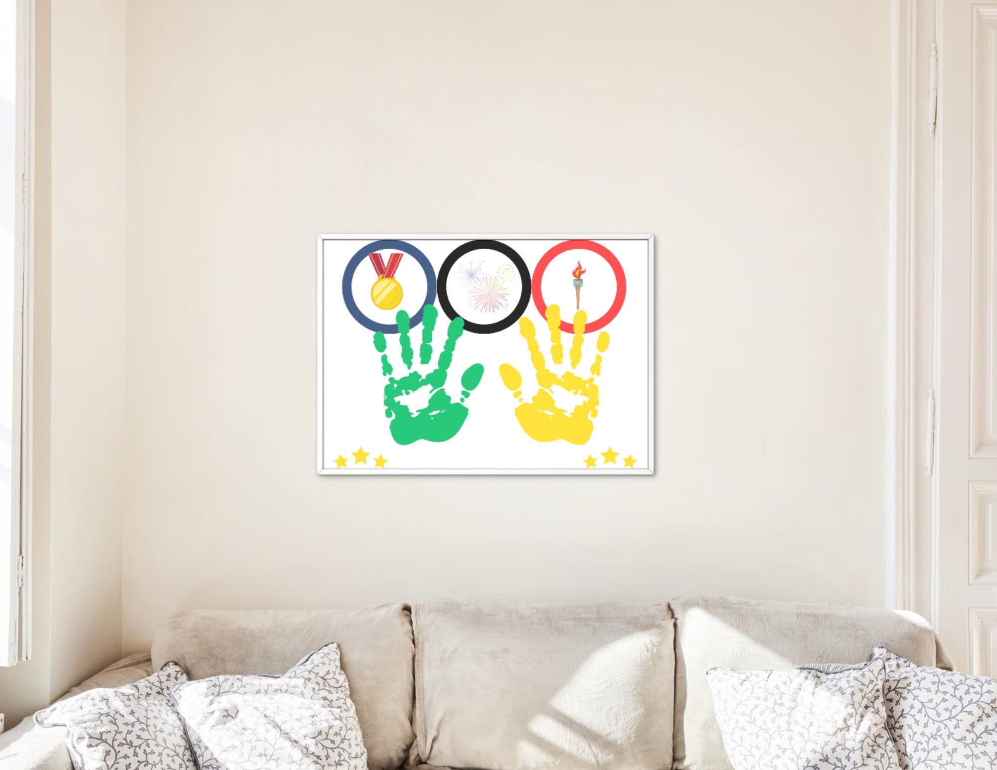 Handprint Games Craft,2026 Winter Games Handprint Art,international ...