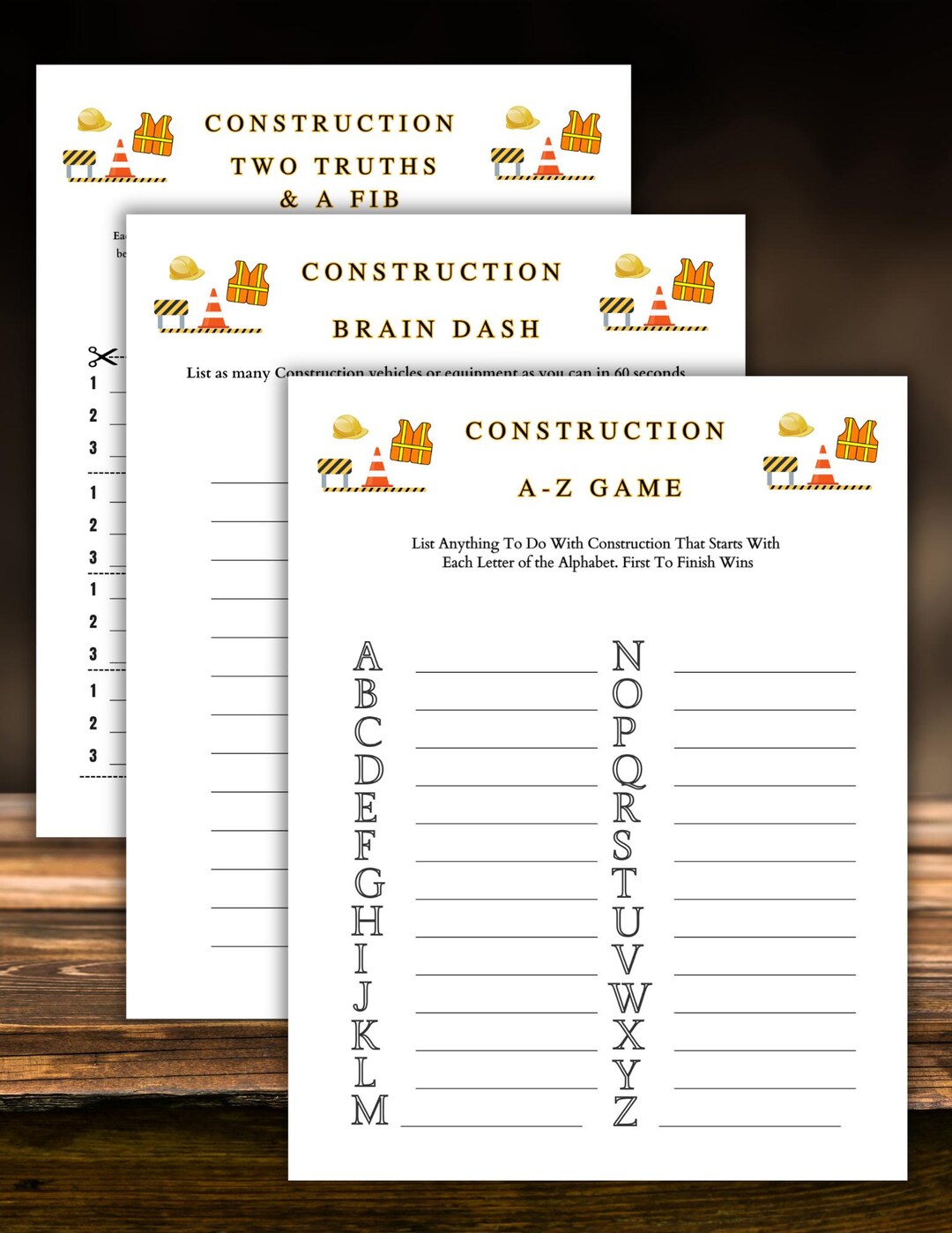 Construction Games, Construction Themed Games, Construction Party Games ...
