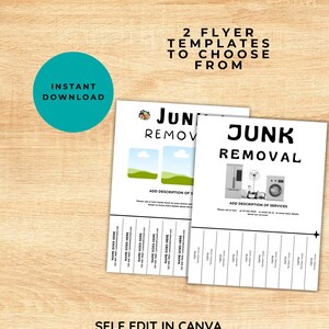 Editable Junk Removal Flyer Template: Clean Out Service Ad, Junk ...