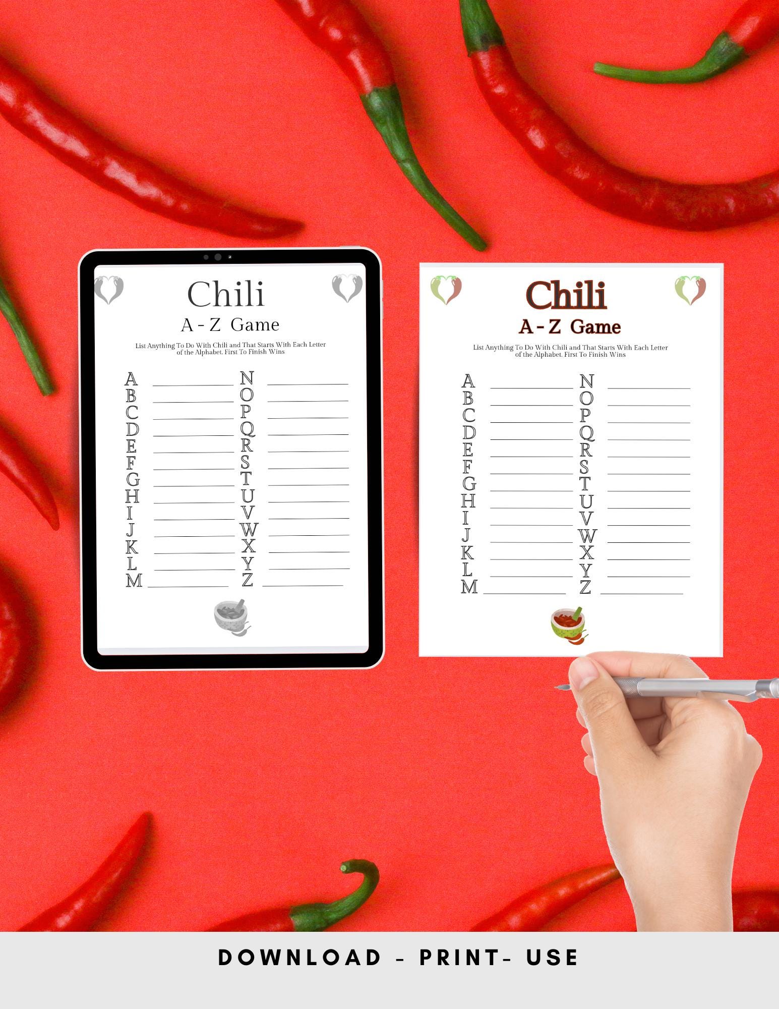Chili Cook off Party Game, Printable Chili Party Challenge, Chili ...