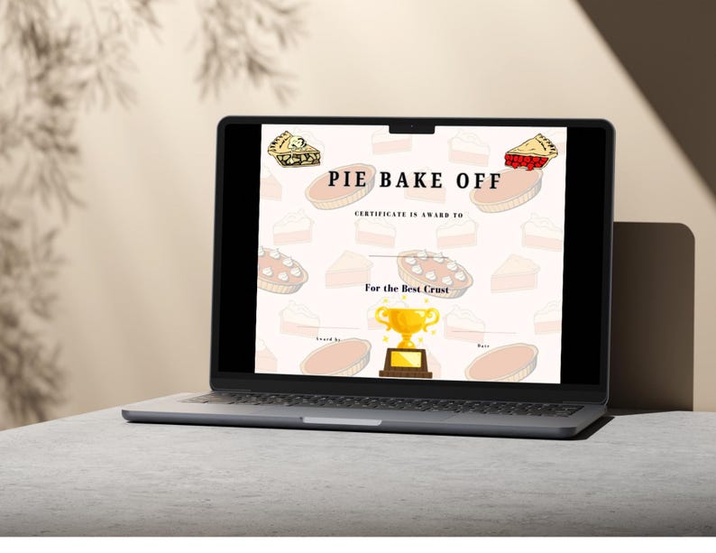 Pie Competition Awards Certificate Bundle,pie Contest Kit, Pie Baking ...