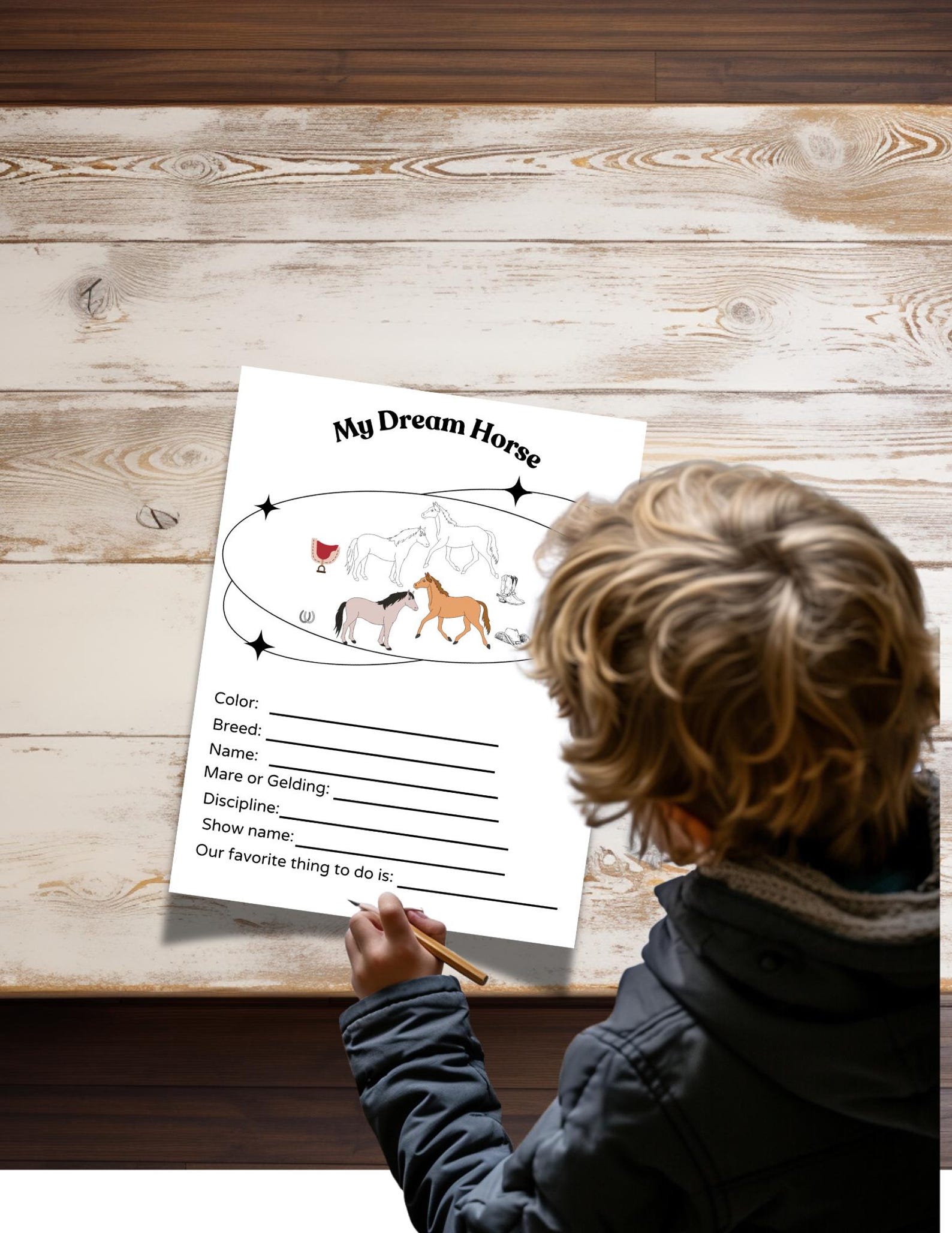 My Dream Horse Worksheet,printable Horse Theme Activity for Kids, Horse ...