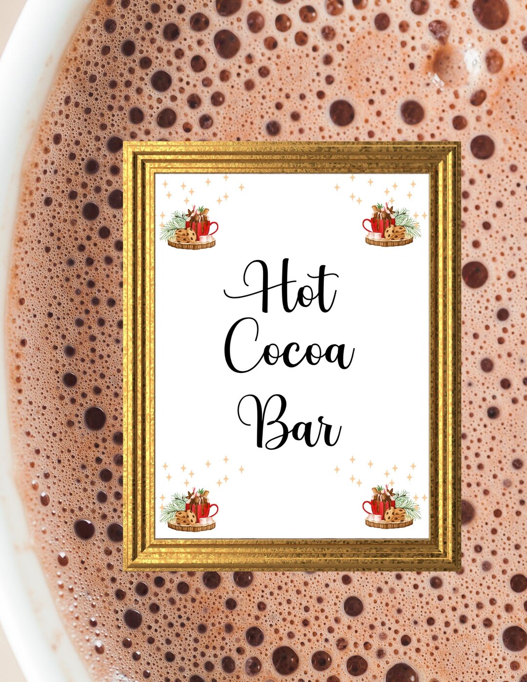 Hot Cocoa Bar Kit,printable Hot Chocolate Party, Ultimate Hot Cocoa Bar ...