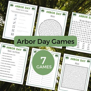 Arbor Day Game Bundle,printable Activities, Worksheets, Arbor Day Games ...