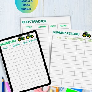 Printable Tractor Bookmarks for Kids, Tractor Themed Reading Challenge ...
