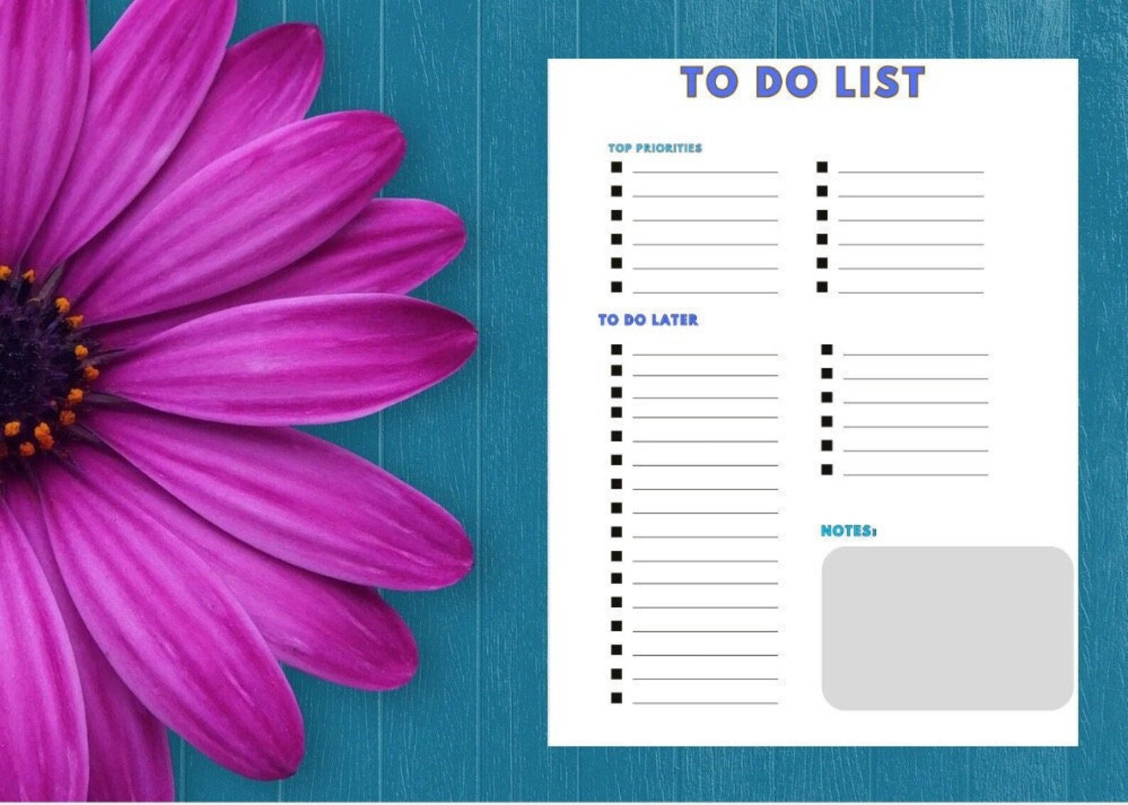 To Do List Printable Organization Daily Planner Printable Editable - Etsy