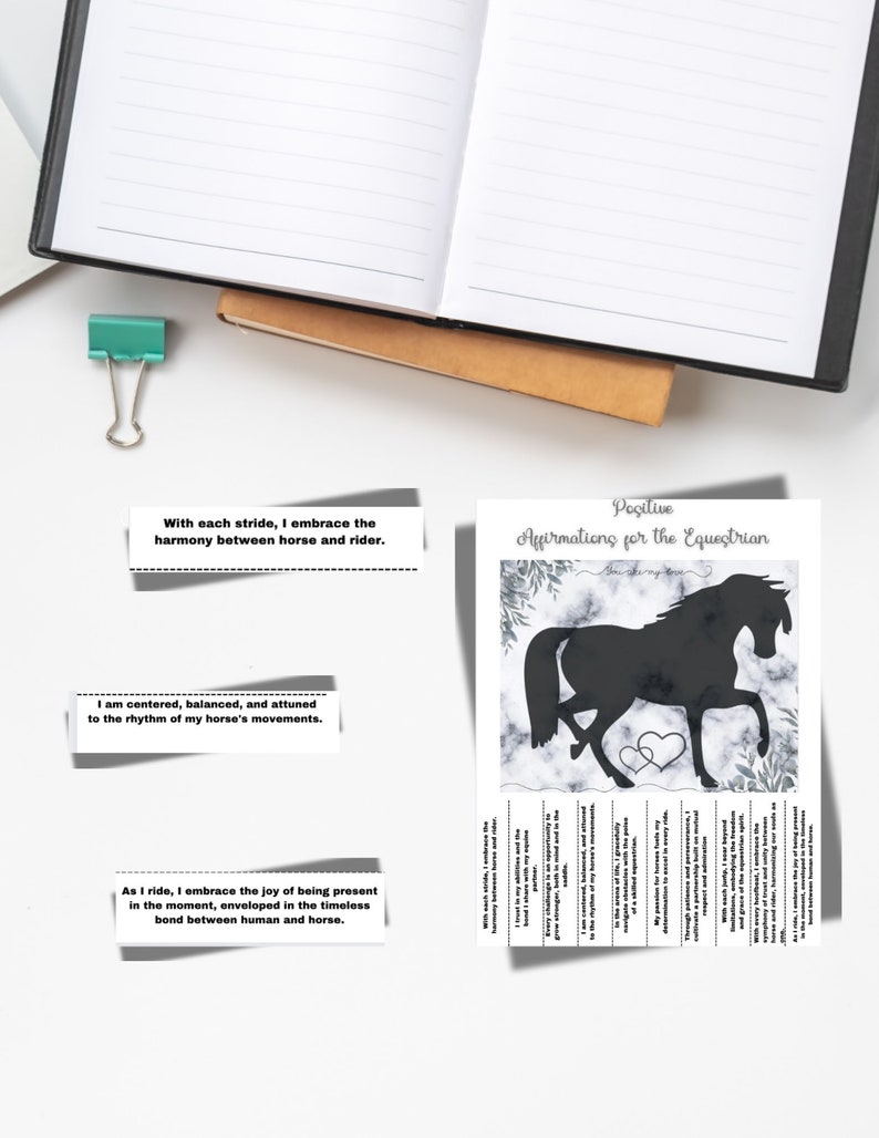 Printable Positive Mindset for Equestrians, Positive Affirmations ...