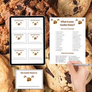 What is Your Cookie Name, Cookie Themed Name Game,cookie Party Game ...