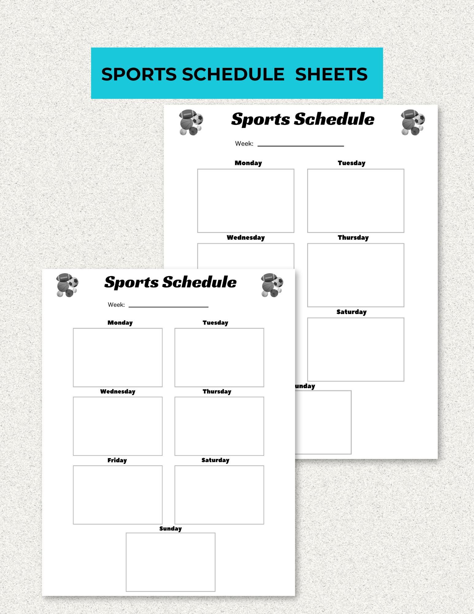 Printable Family Sports Schedule Template,calendars Sports Themed ...