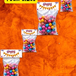 Halloween Treat Bag Toppers,printable Candy Tags, Halloween Gift/goody ...