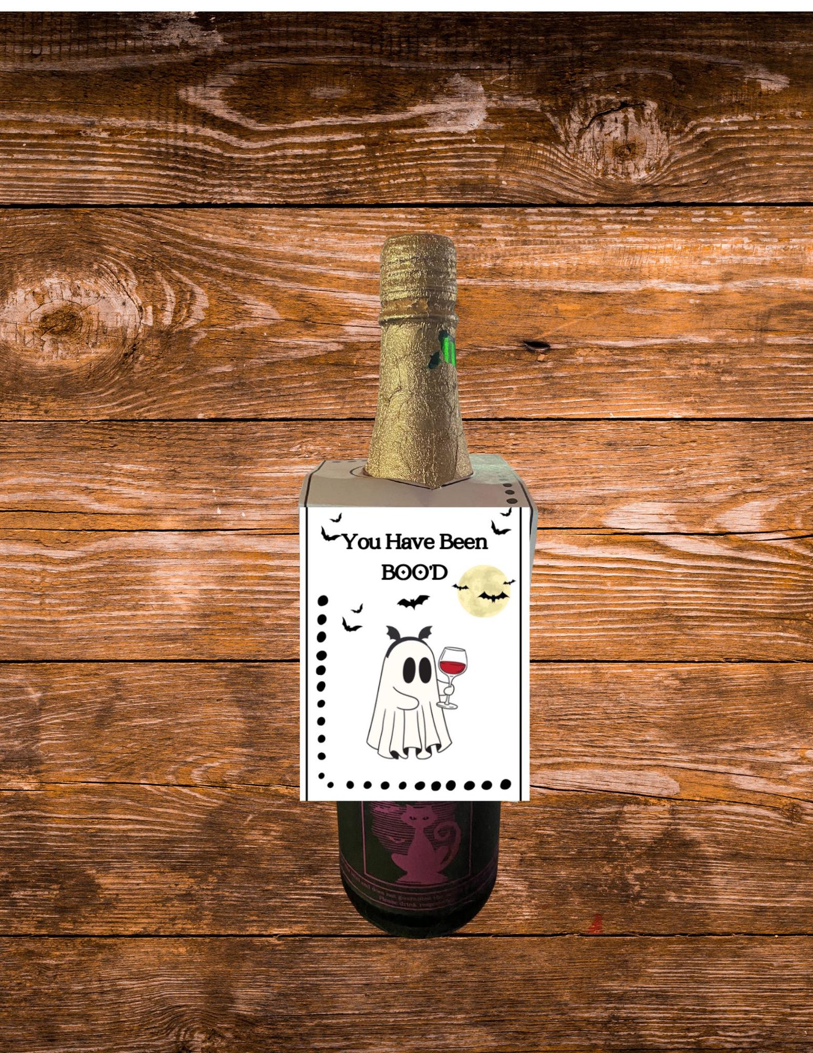 You've Been Boo'd Wine Tag, Halloween Wine Label, Boo'd Wine Tag ...