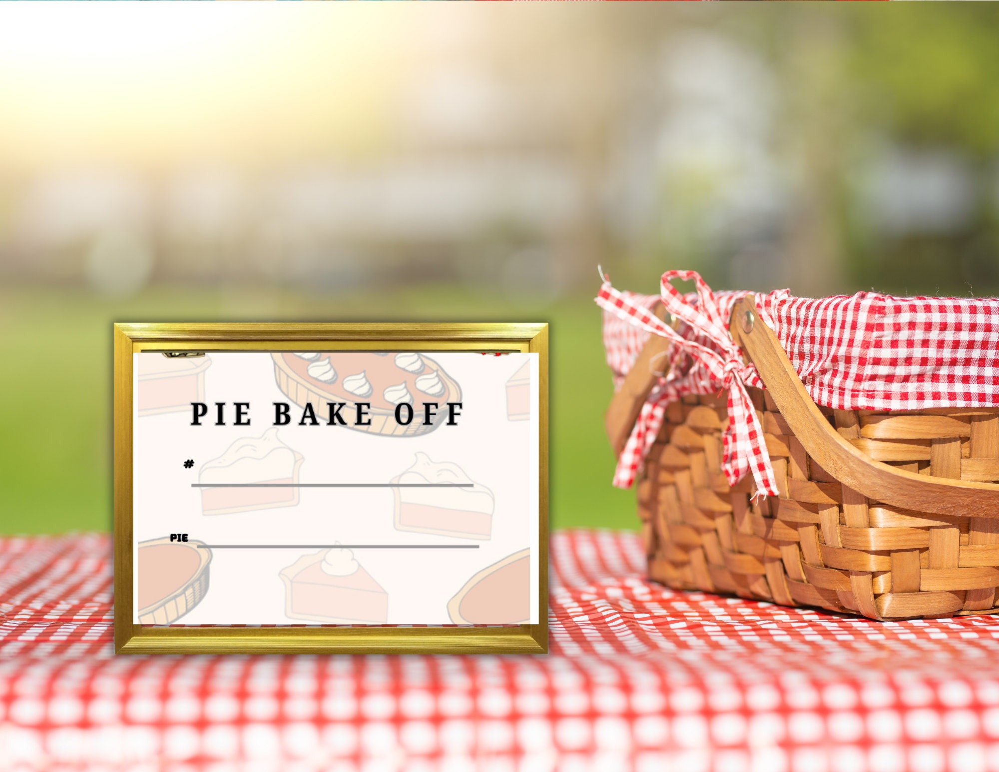 Pie Bake off Table Markers, Pie Baking Contest, Contestant Numbers ...