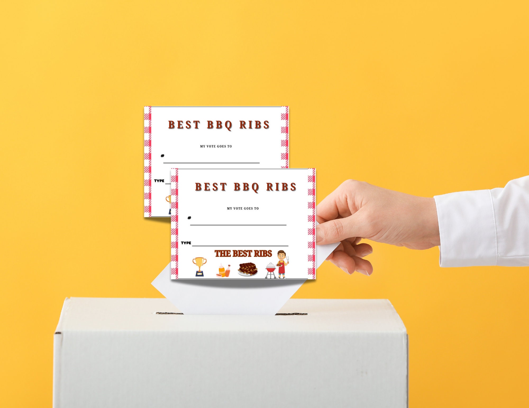 Best BBQ Ribs Ballot Voting Cards - Etsy