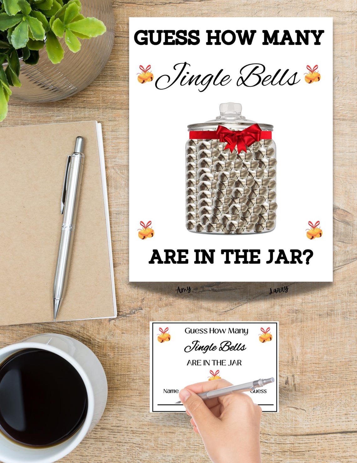 Christmas Jingle Bell Guessing Game, Jingle Bell Raffle Guessing Game ...