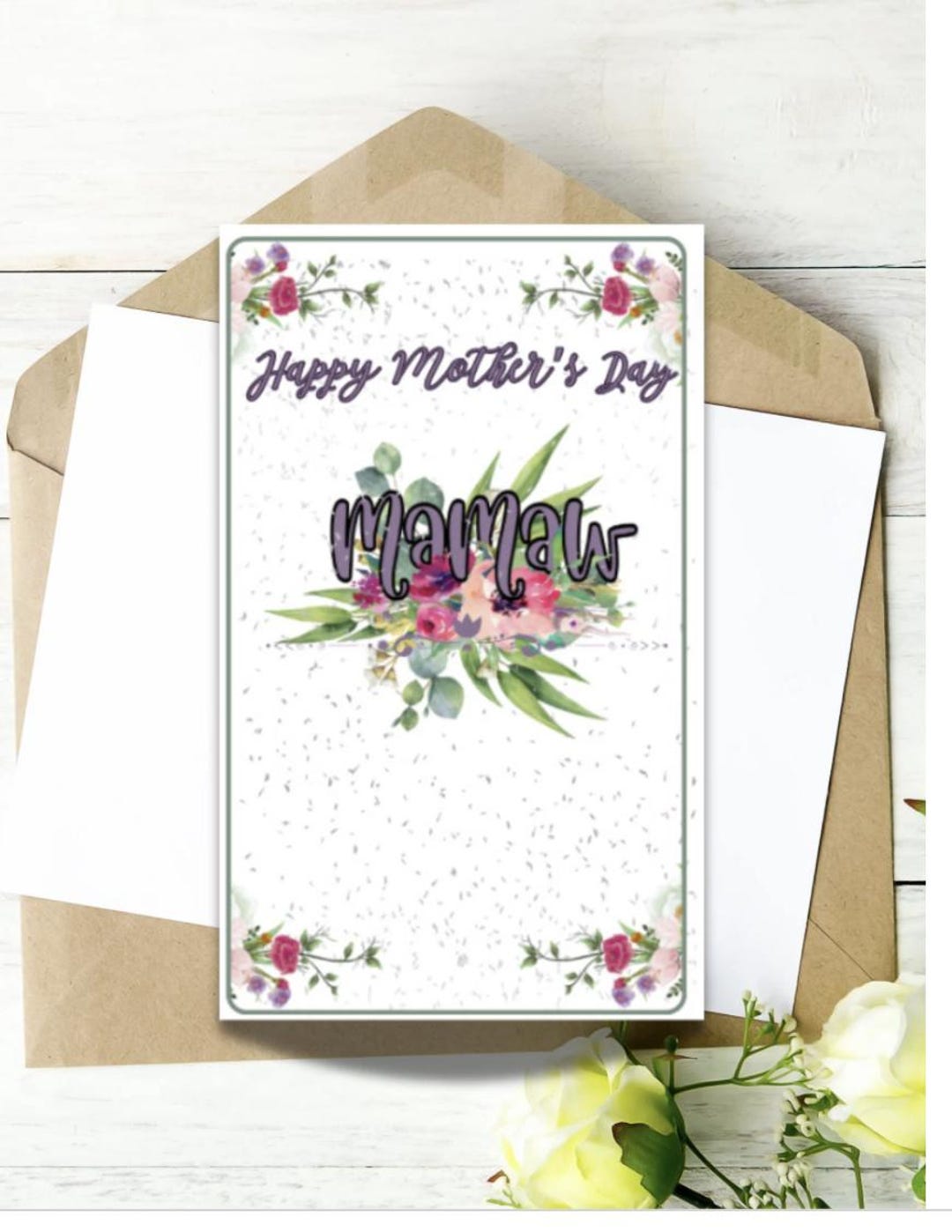 Printable Mamaw Card for Mothers Day;happy Mother’s Day Mamaw Card for ...