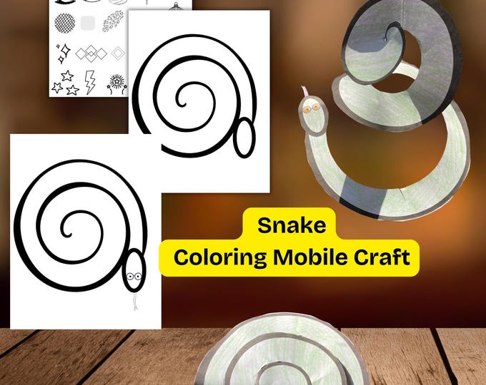 3D Paper Snake Craft for Kids Ages 4-8 | Cut Fold Chain Activity ...