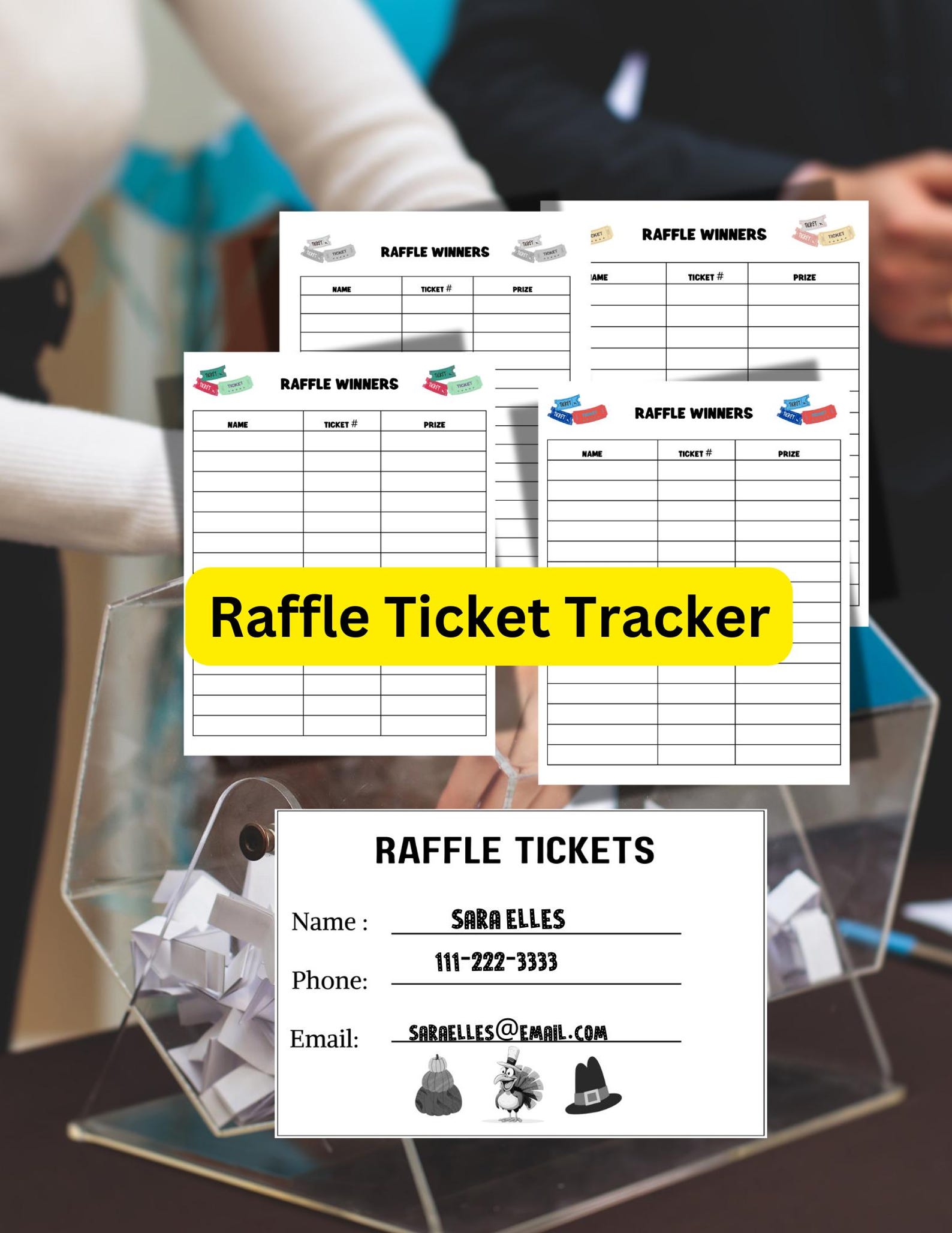 Raffle Ticket Tracker: Winner & Prize Log,ticket Tracker Printable ...