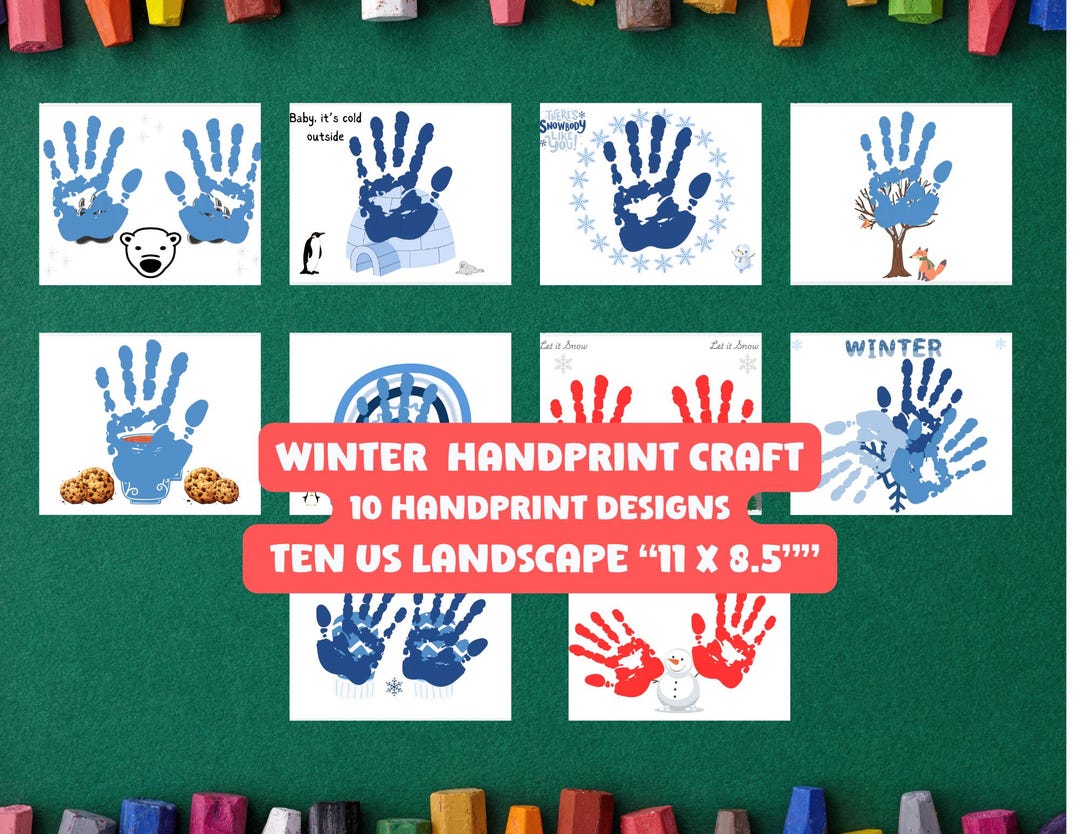 Winter Themed Handprint Art Craft for the Holiday Season; Art Activity ...
