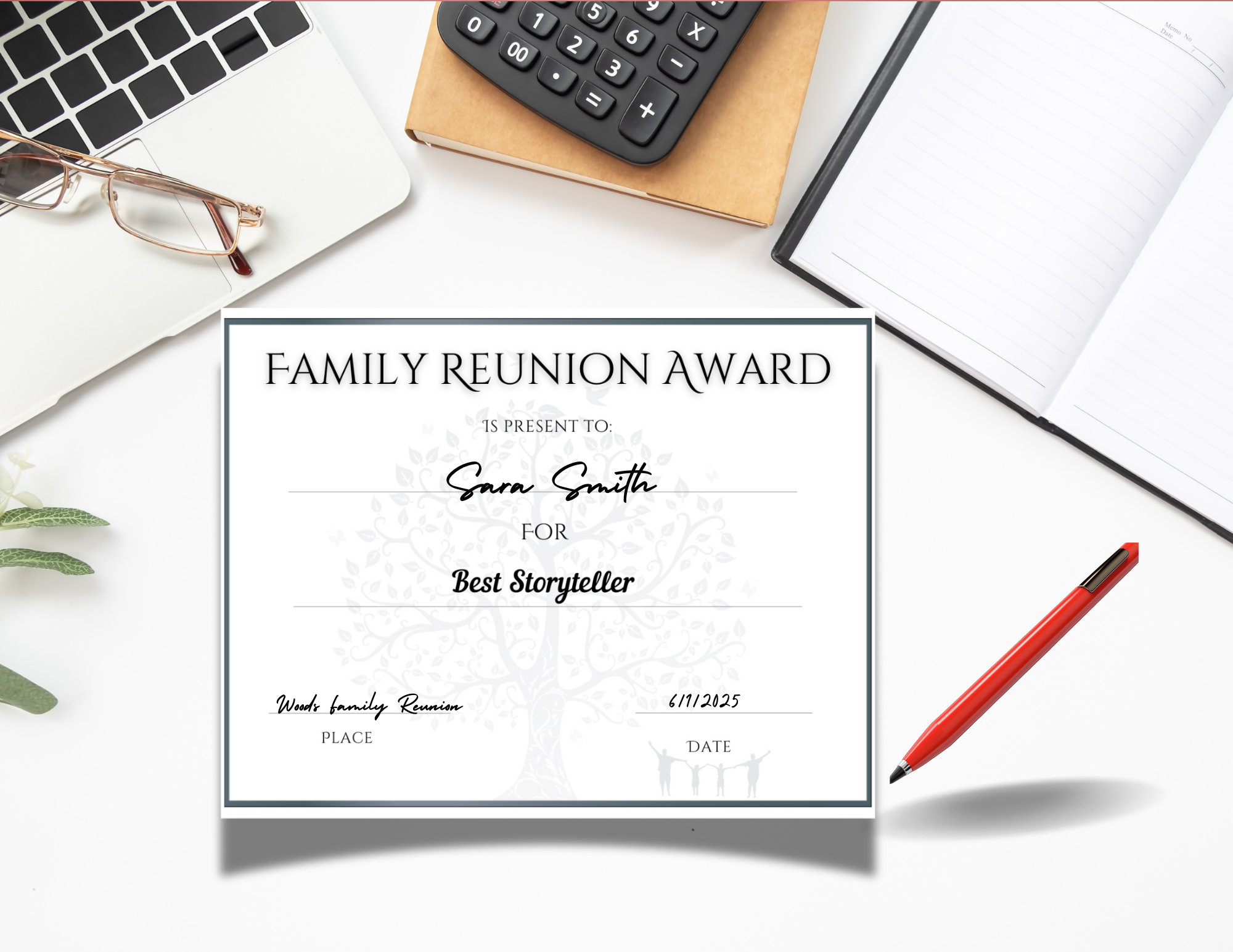 Family Reunion Awards, Family Certificates, Family Reunion Games ...