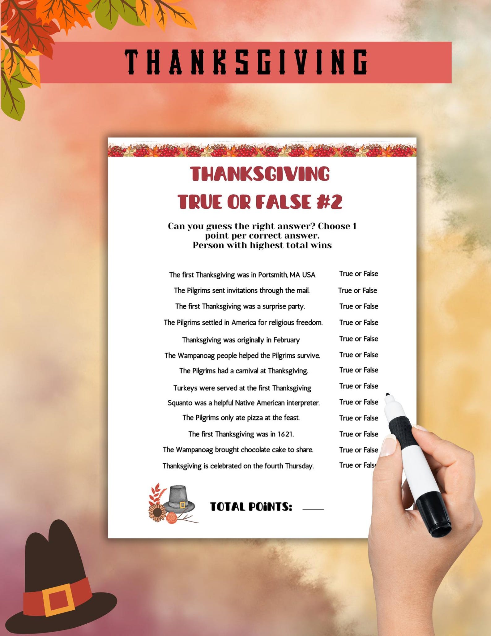 Thanksgiving Trivia, Thanksgiving Facts and Falsehoods,kids and Adult ...