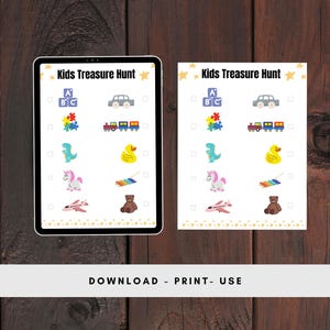 Preschool/ Toddler Picture Based Treasure Hunt Printable Activity ...