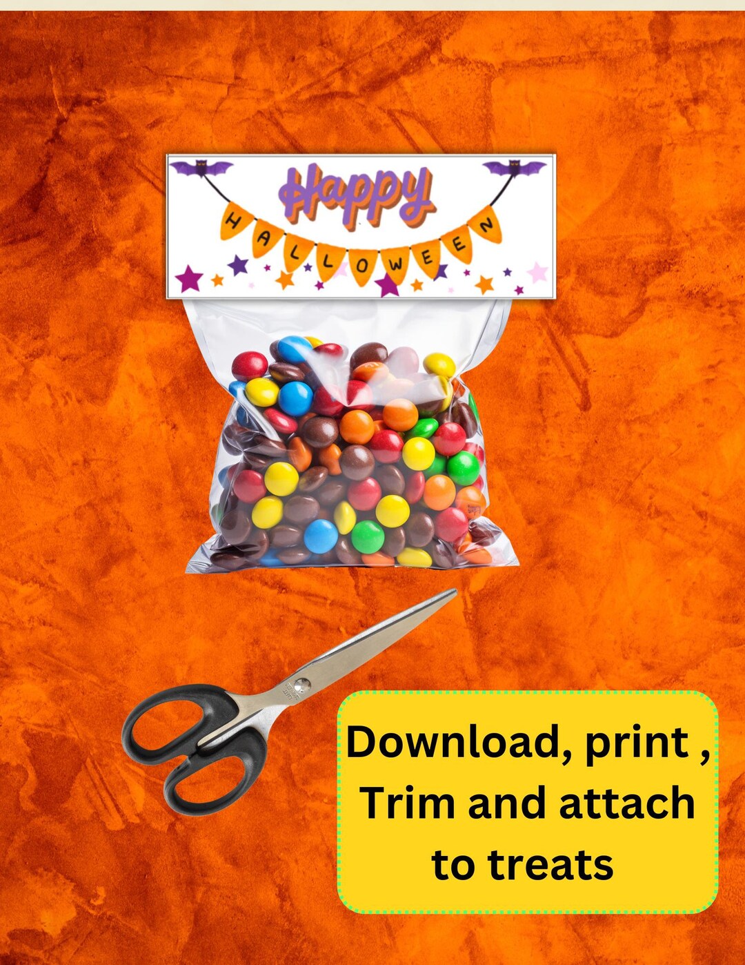 Halloween Treat Bag Toppers,printable Candy Tags, Halloween Gift/goody ...
