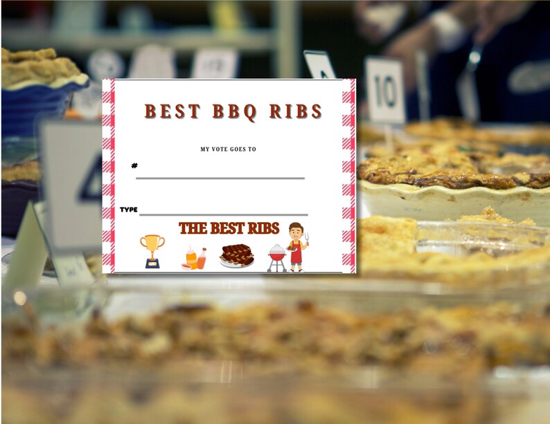 Best BBQ Ribs Ballot Voting Cards - Etsy