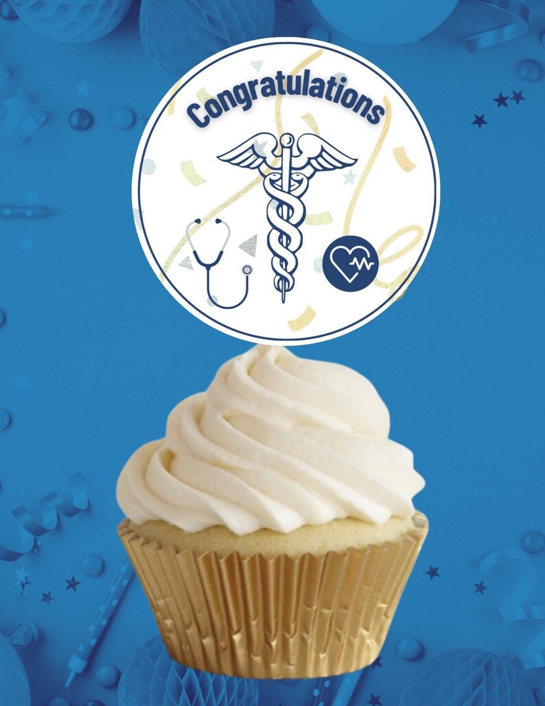 Medical Graduate Cupcake Topper, Congratulations Doctors , Nurses and ...