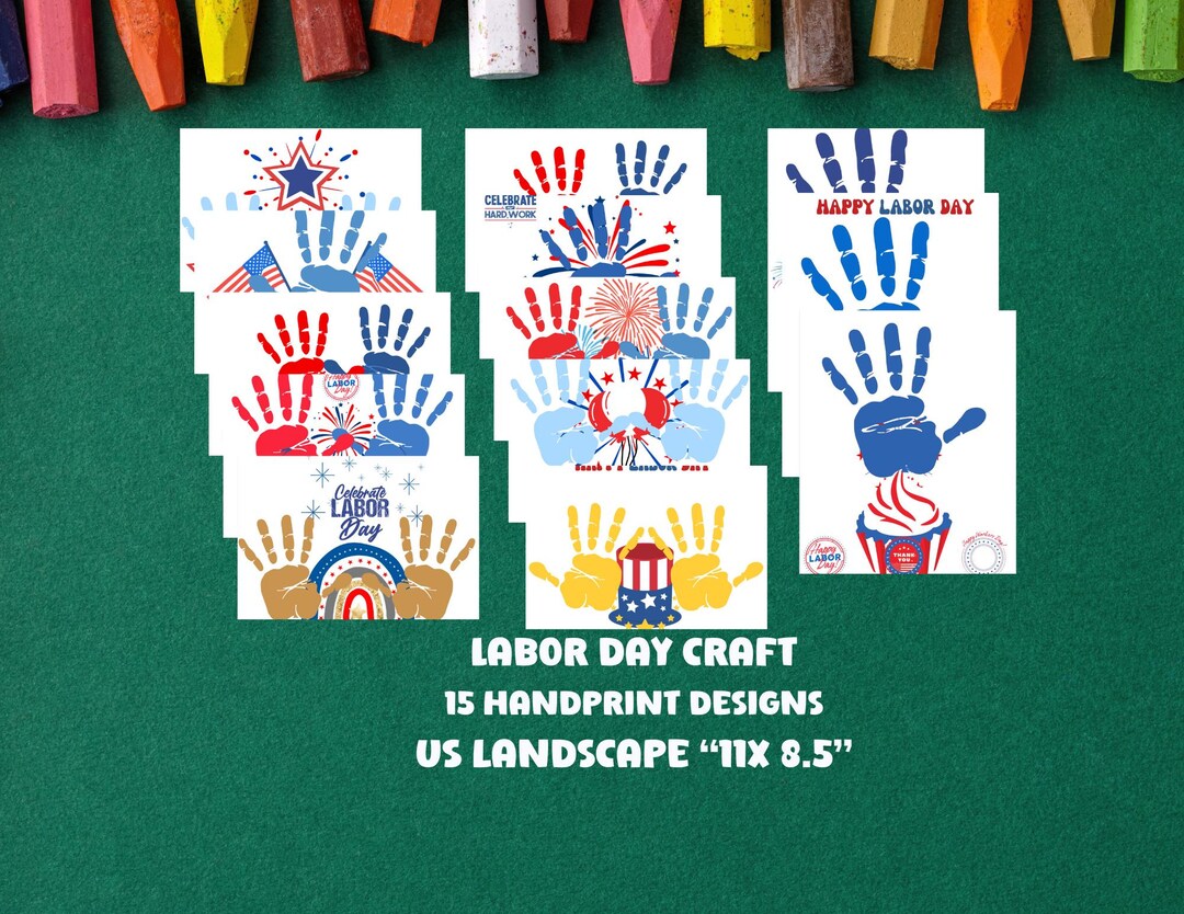 Labor Day Handprint Art Craft,preschool Activity,labor Day Handprint ...