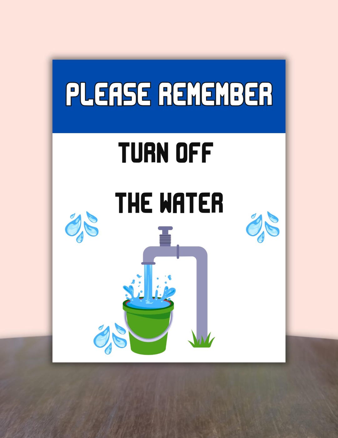 Please Turn off Water Sign, Printable Reminder to Shut Water Off,horse ...