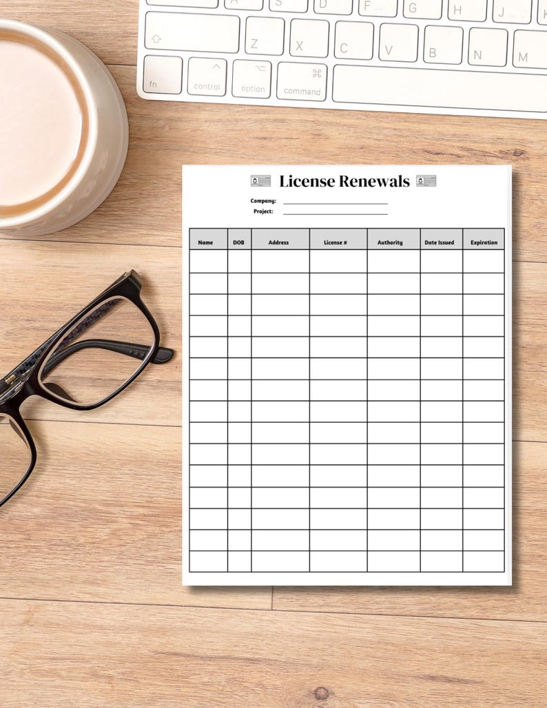 License Renewal Tracker,professional License Renewal Tracker, Employee ...