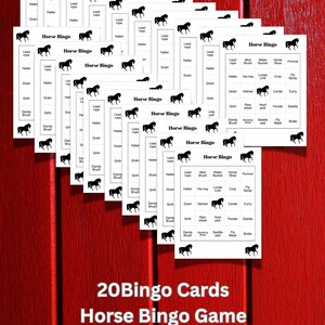 Pony Bingo Game Horse Birthday Party Activity (printable PDF), Horse ...