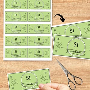 Printable Reward Money, Chore & Behavior Incentive, Faux Money ...