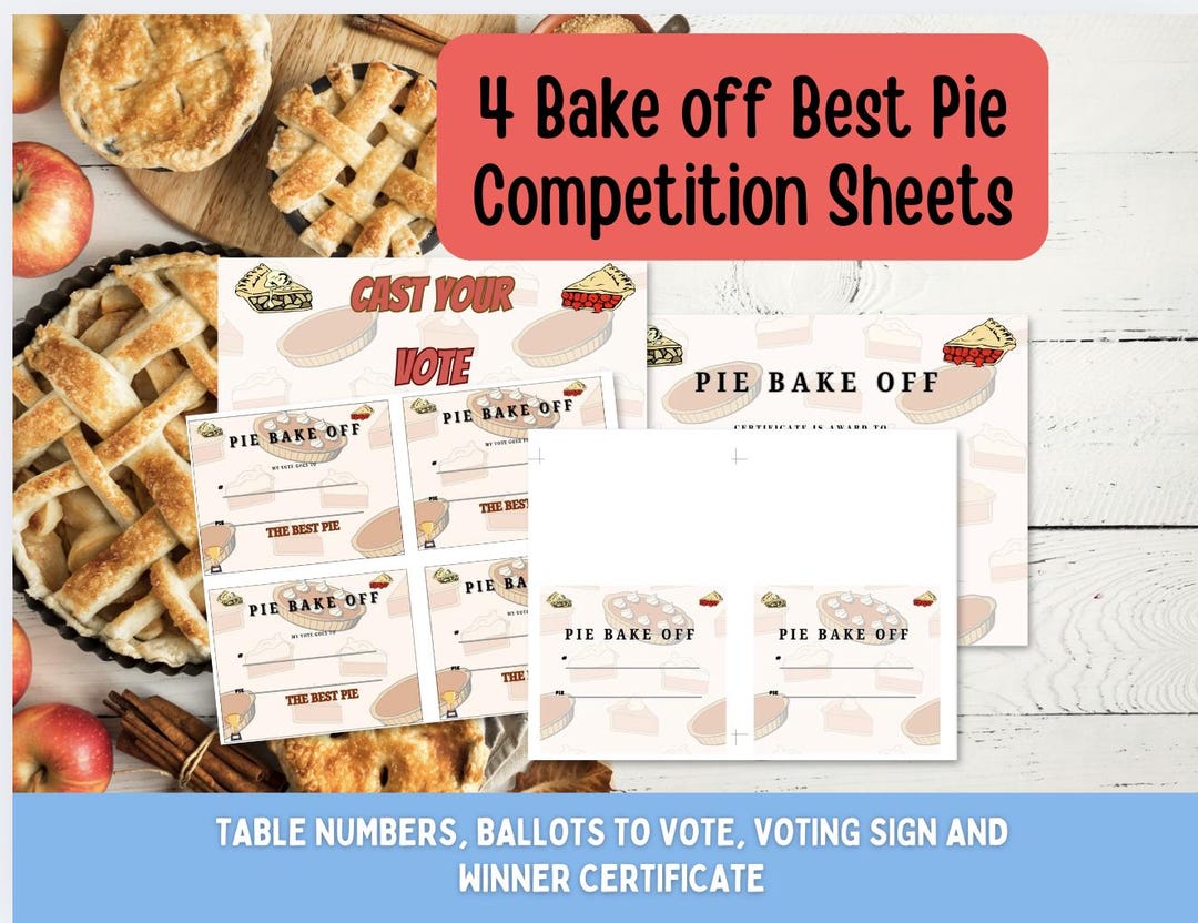 Best Pie Bake off Competition Bundle: Perfect for a Pie Bake Off, Pie ...