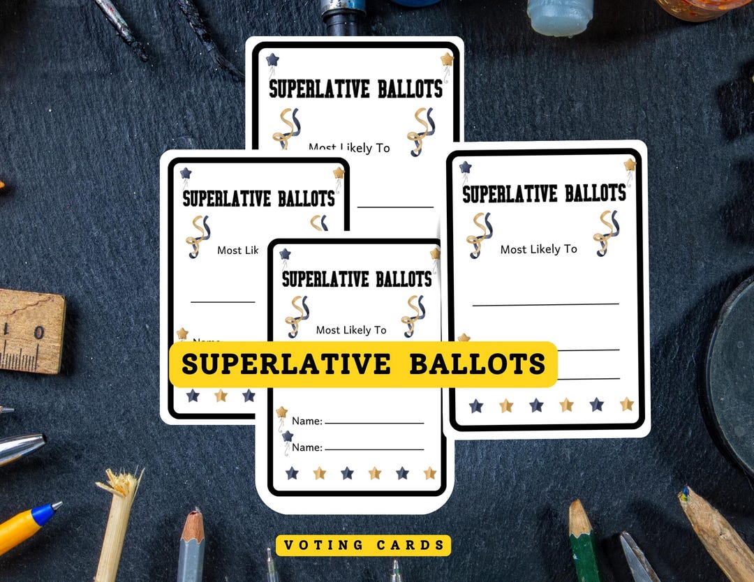 Printable Superlative Awards Ballots: Student Contest Votes, Senior ...