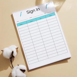 Club Sign-in Sheet: Printable Attendance Roster, Club Sign up Sheet ...