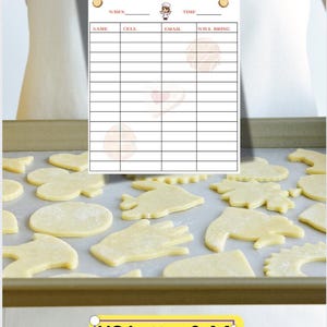 Cookie Bake off Sign-up Sheet,printable Contest Form, Printable Cookie ...
