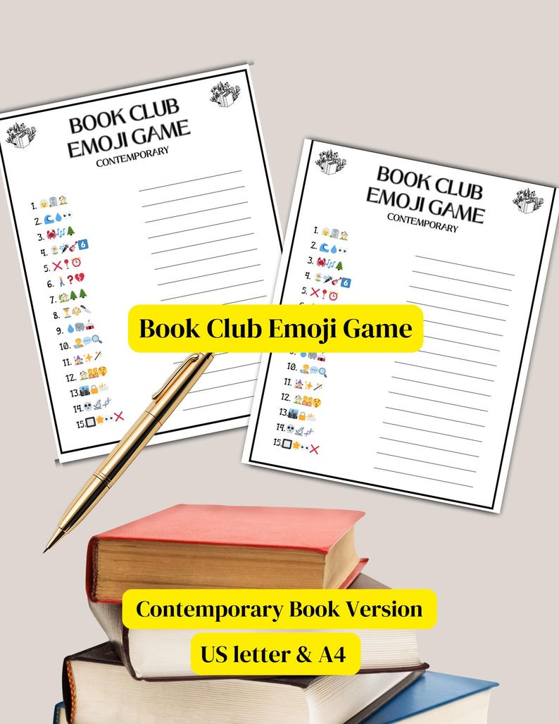 Book Emoji Games,emoji Guessing Game, Contemporary Book Emoji ...